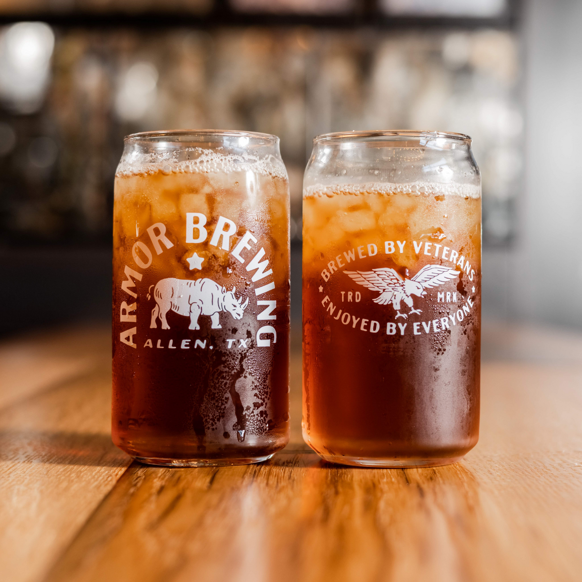 Brewed by Veterans Can Glass (Set of 2) – Armor Coffee Company