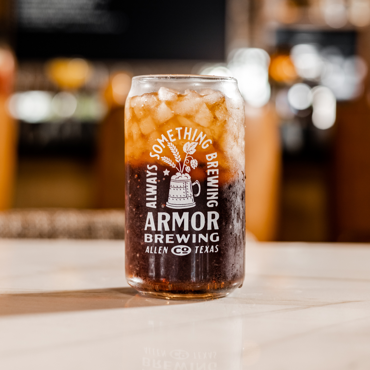 Always Something Brewing Can Glass (Set of 2) – Armor Coffee Company
