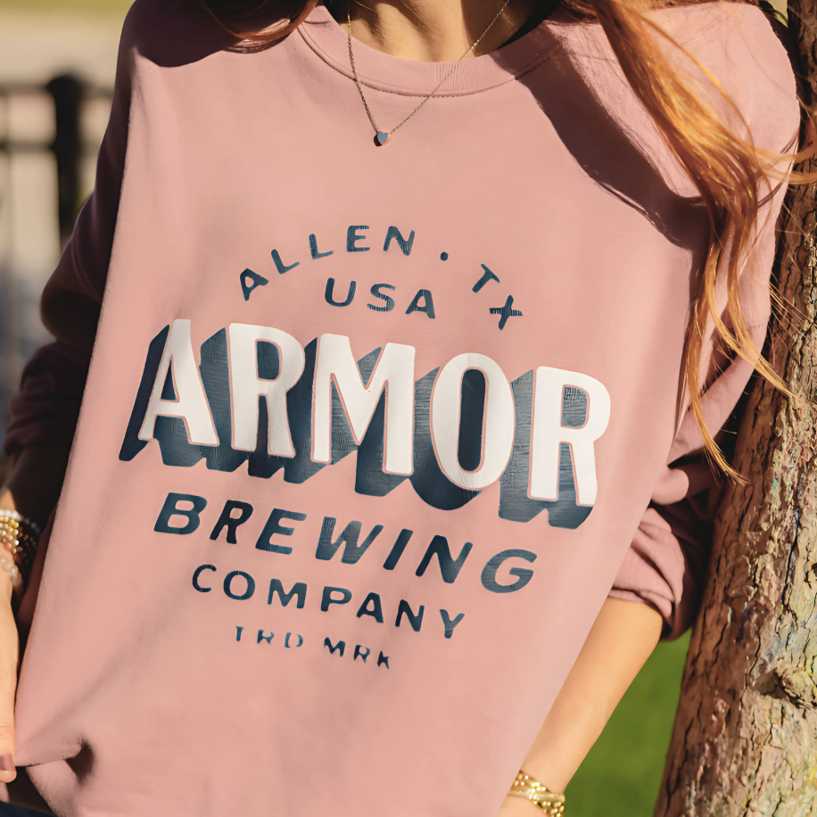 Armor Brewing Trademark Crew Neck Sweatshirt - Mauve – Armor Coffee Company