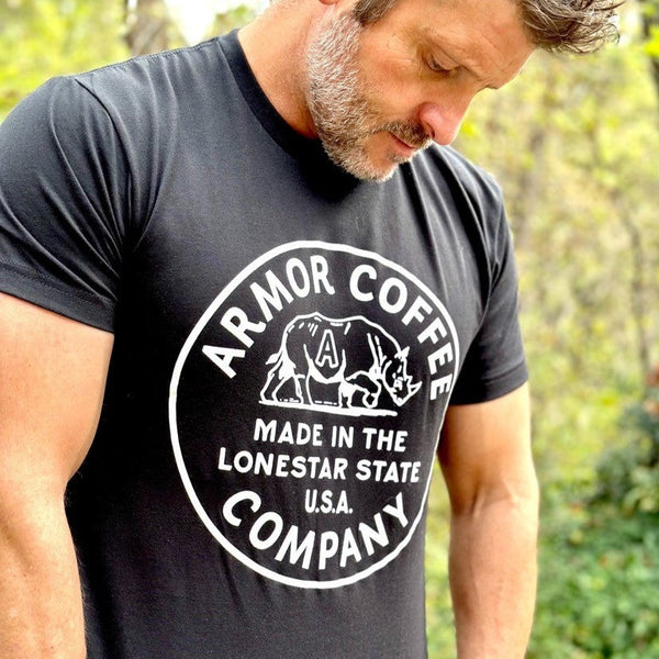 Armor Black Circle Seal T-Shirt – Armor Coffee Company